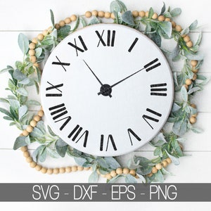Clock Face Svg Clock Svg Clock Template Roman Numerals Clock Svg Roman ...
