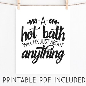 Hot Bath Svg - Bathroom Svg - Bubble Bath Svg - Bathroom Sign Svg ...