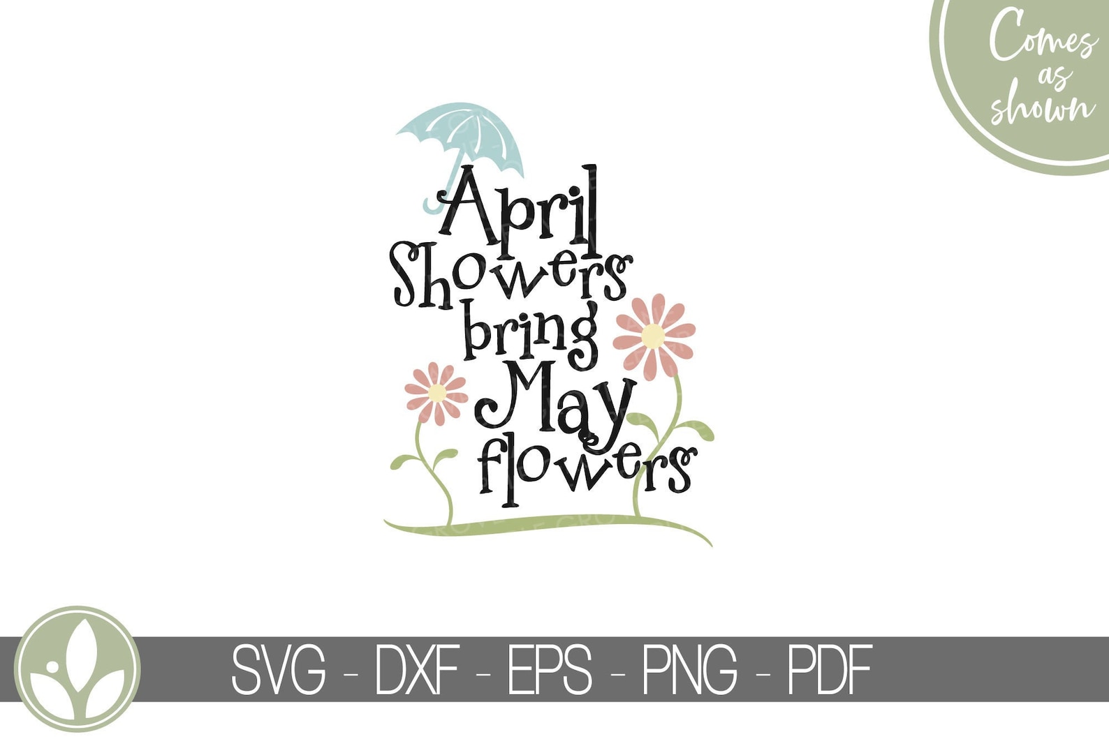 April Showers Bring May Flowers SVG April Showers Svg - Etsy