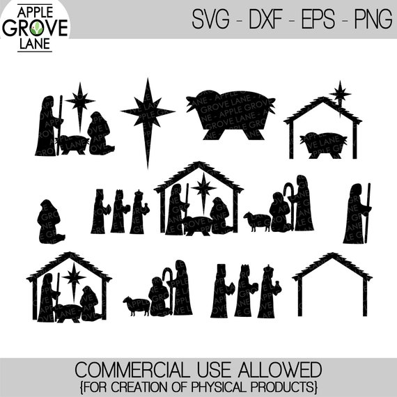 Nativity SVG Bundle Manger Svg Stable SVG Christmas Svg | Etsy