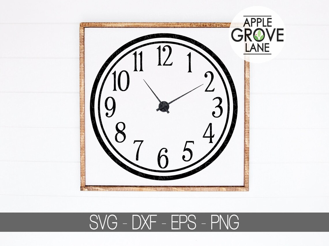 Clock Face Svg - Clock Numbers Svg - Svg Clock Template - Clock Svg ...