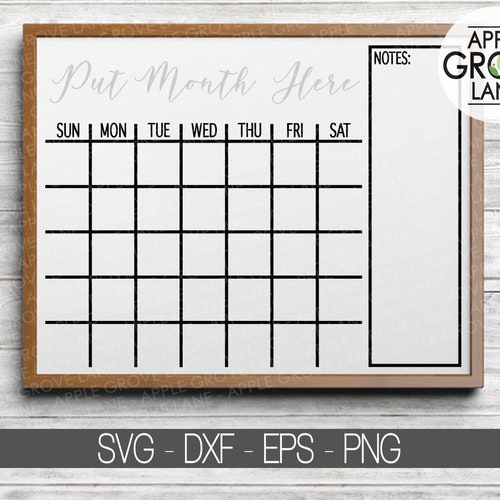 Calendar SVG File | Etsy
