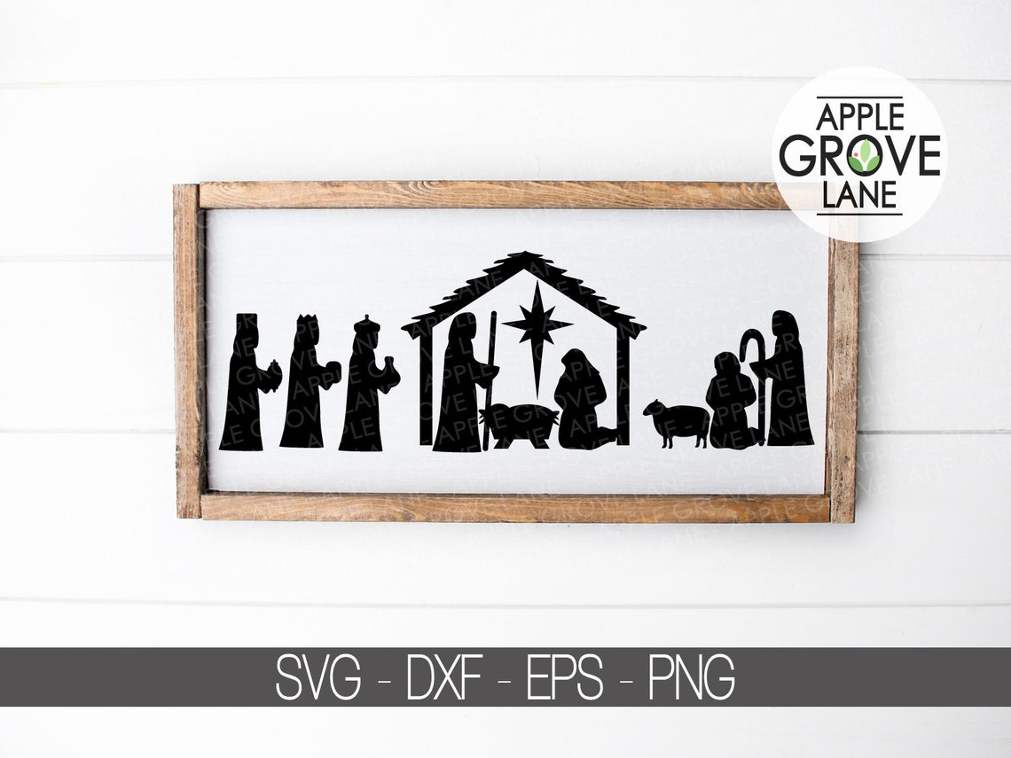 Nativity SVG Manger Svg Stable SVG Christmas Svg - Etsy