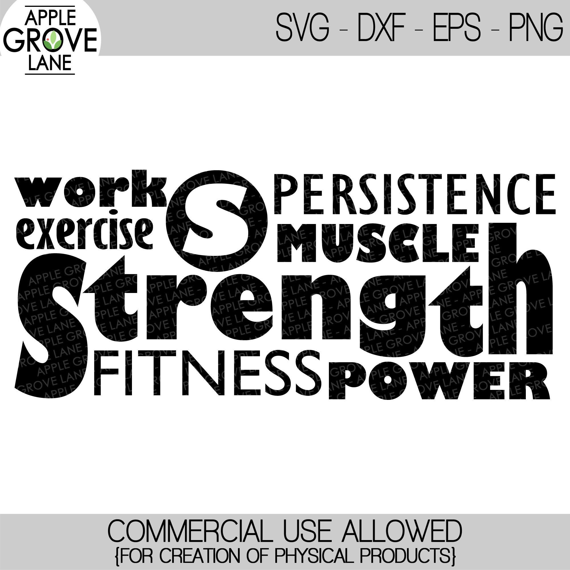 Exercise Svg Fitness Svg Strength Svg Gym Svg Work Svg | Etsy Ireland