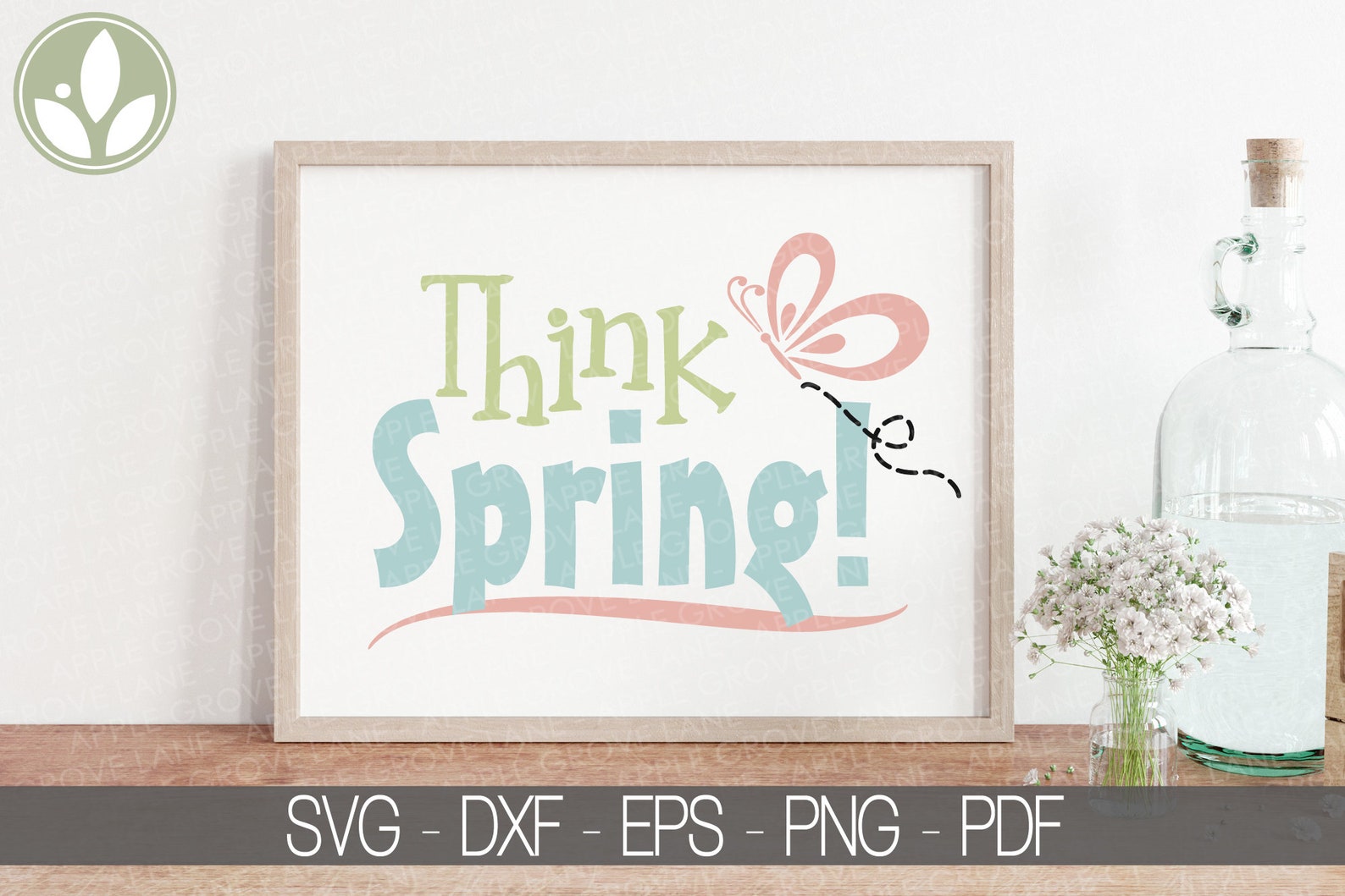 Think Spring Svg Easter Svg Spring Svg Spring Shirt Svg - Etsy