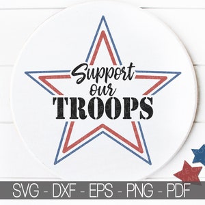 Support Our Troops Svg - Military Svg - Soldier Svg - Patriotic Svg ...