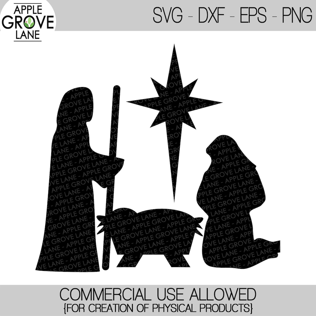 Nativity Svg - Manger Svg - Stable SVG - Christmas Svg - Nativity Clip ...