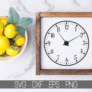 Clock Face Svg - Clock Svg - Svg Clock Template - Clock Numbers Svg ...