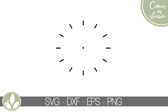 Clock Face Svg Clock Svg Svg Clock Template Clock Lines - Etsy