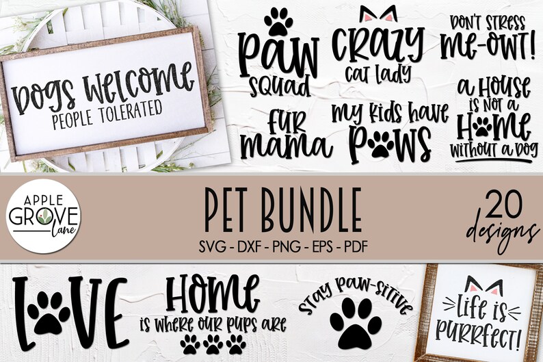 Pet Svg Bundle Dog Svg Cat Svg Pet Svg Cat Lover Svg - Etsy