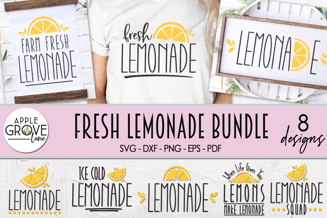Lemonade Svg Bundle - When Life Gives You Lemons Svg - Lemon Svg ...