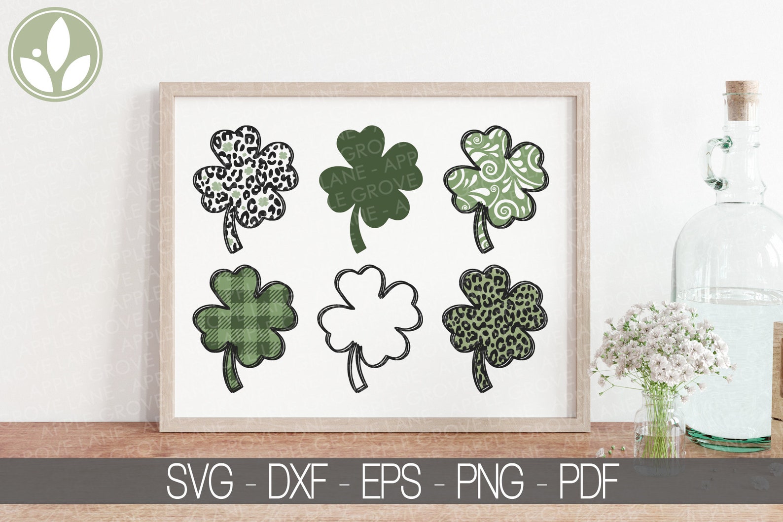 Shamrock Svg Bundle Set of Shamrocks Svg St Patrick Svg - Etsy