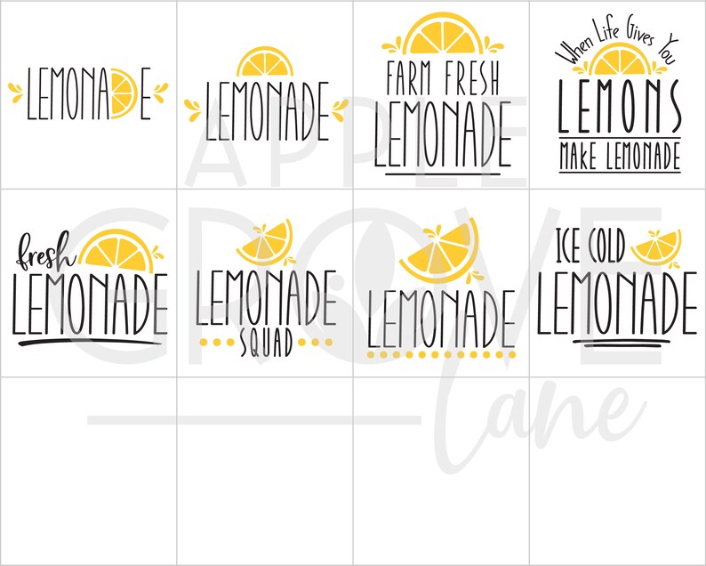 Lemonade Svg Bundle When Life Gives You Lemons Svg Lemon - Etsy