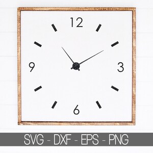 Clock Face Svg Bundle - 5 Designs - Clock Numbers Svg - Clock Stencil ...