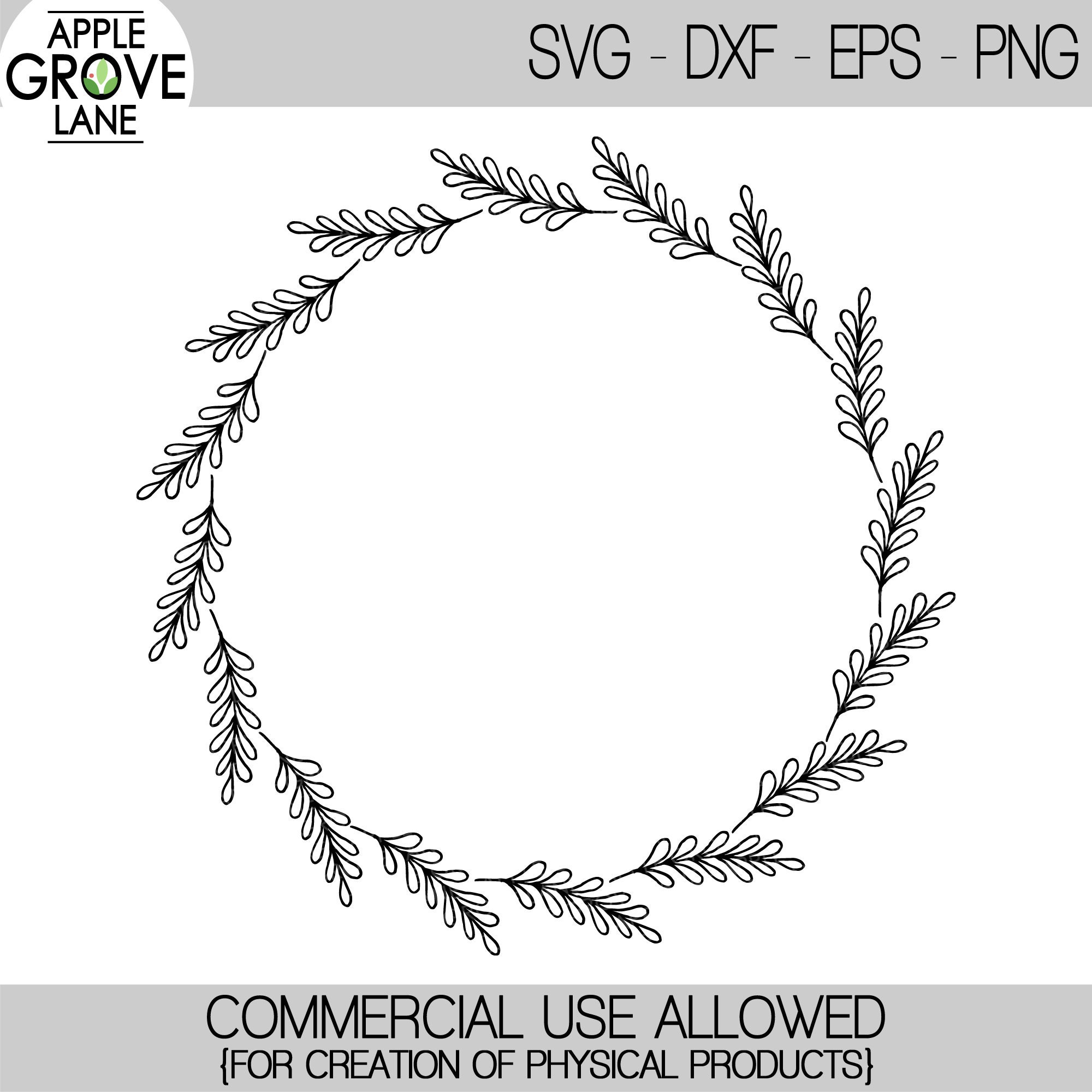 Hand Drawn Wreath SVG Laurel Wreath Svg Wreath Svg Fall | Etsy