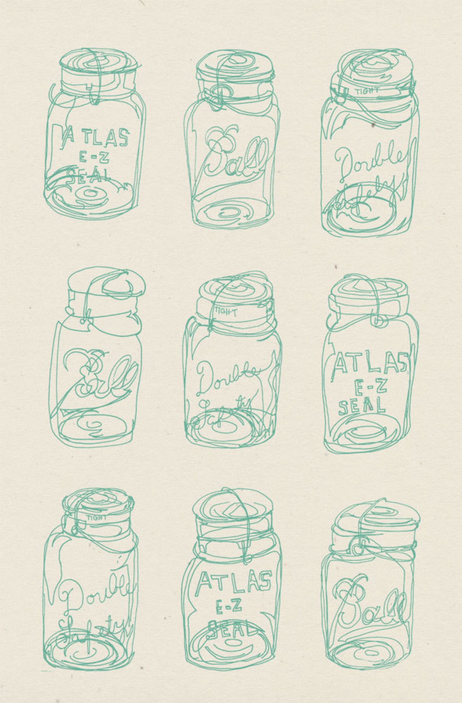 Mason Jar Wall Decor, Ball Jar Art Print, Rustic Kitchen Decor ...
