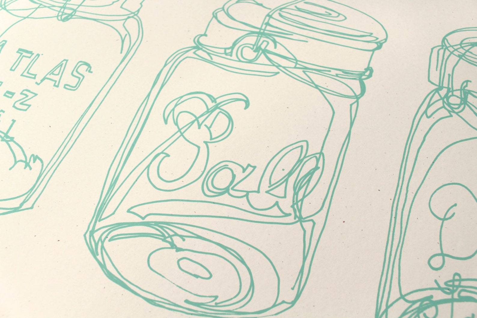Mason Jar Wall Decor, Ball Jar Art Print, Rustic Kitchen Decor ...