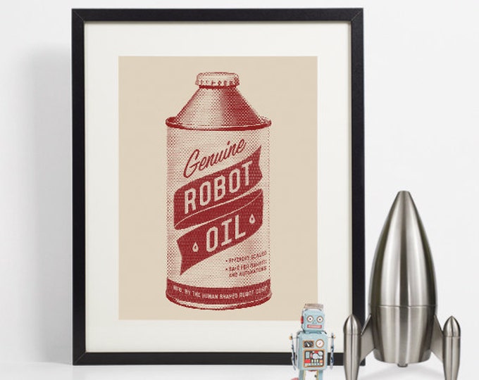 Retro Robot Oil Can, Robot Art, Vintage Oil Can, Home Decor - Etsy