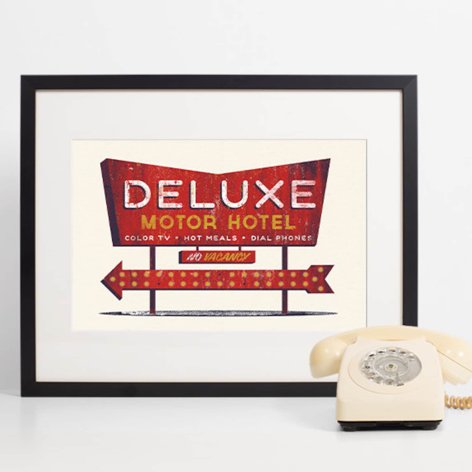 Vintage Hotel Sign Neon Sign Wall Art Road Sign Hotel | Etsy