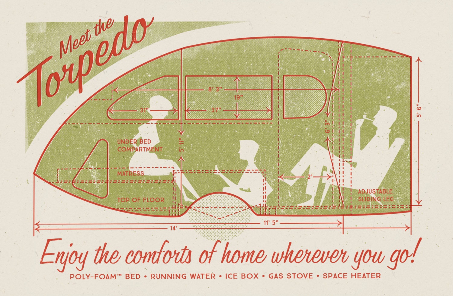 Airstream Torpedo Trailer Wall Art Retro Home Decor Vintage - Etsy