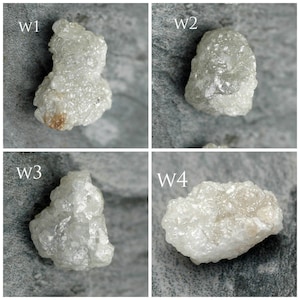 Huge Rough Raw Diamond Engagement Ring in Recycled 18k Gold- Custom ...