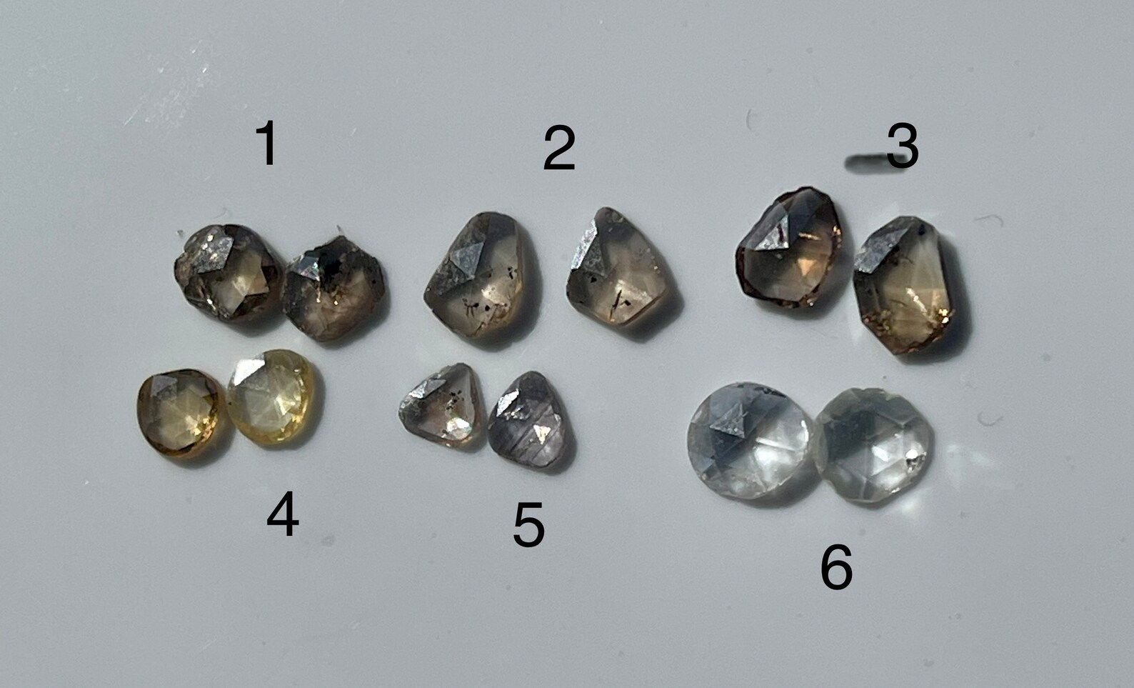 Diamond Slices in Handbuilt Recycled 14k White Rose or - Etsy