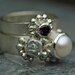 Multistone Freshwater Pearl, Rough Raw Diamond, and Amethyst Sterling ...