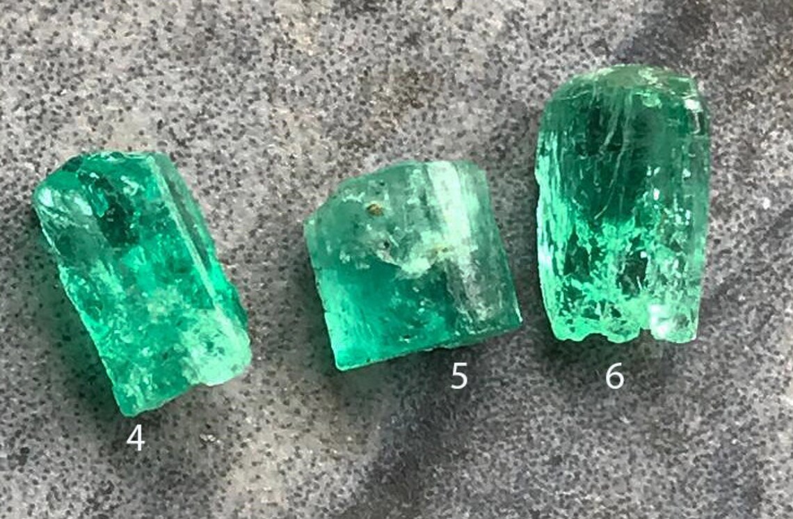 Rough Raw Colombian Emerald Engagement Ring in Recycled 14k or | Etsy