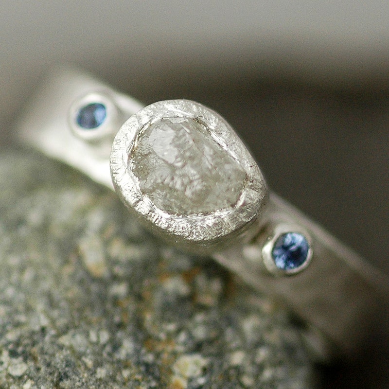 Rough Sapphire Ring - Etsy