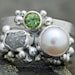 Multistone Freshwater Pearl Rough Raw Diamond and Peridot - Etsy