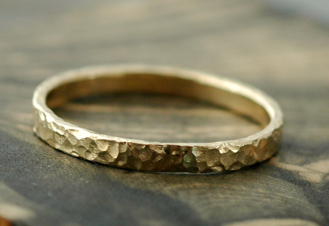 Gold Stacking Ring- 14k Recycled Yellow, White, or Rose Gold- Custom ...