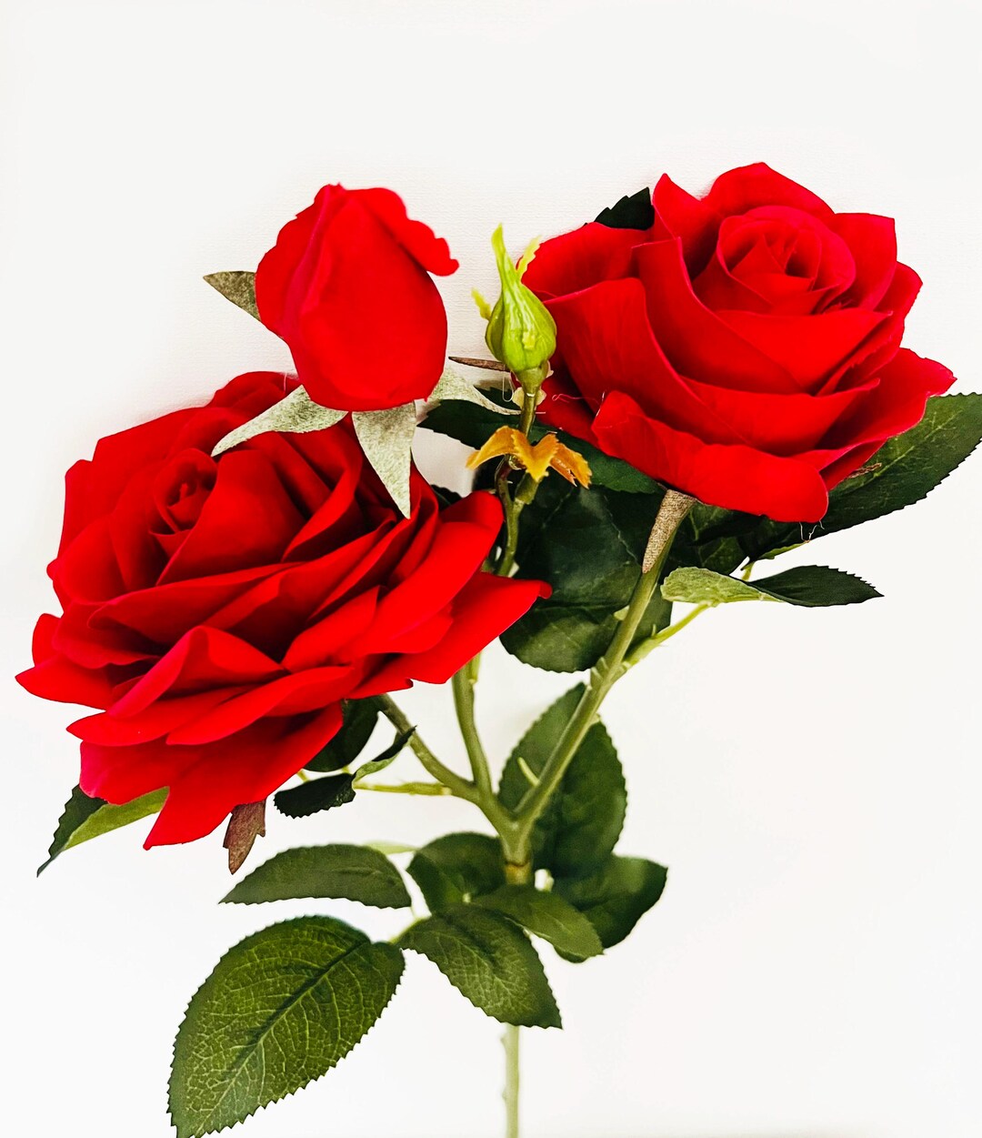 Real Touch Artificial Roses - 3 Flowers per Stem - Etsy