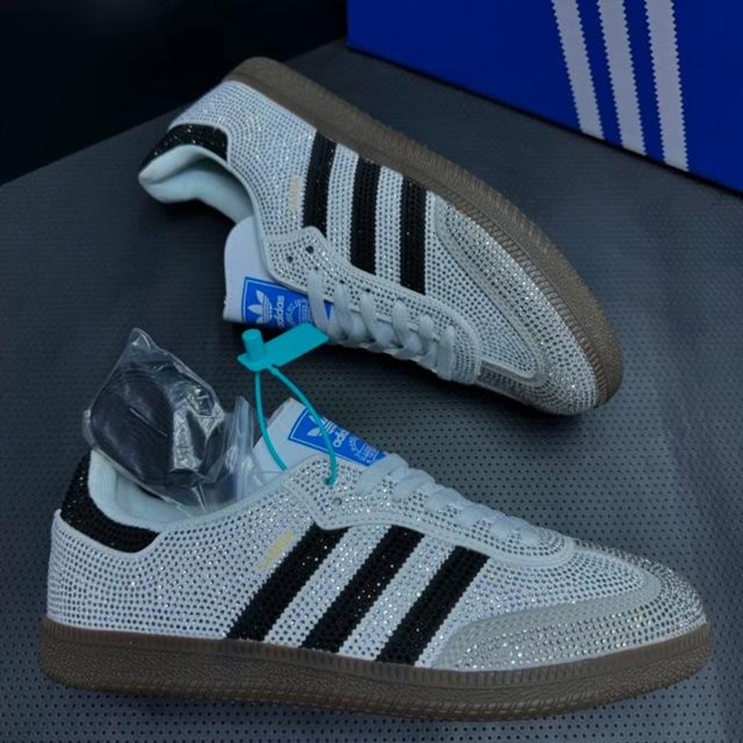 Rhinestone Samba Sneakers - Etsy