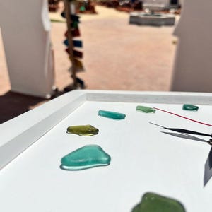 Sea Glass Clock – Handmade Wall Art, Sea Glass Deco, Coastal Wall Art ...