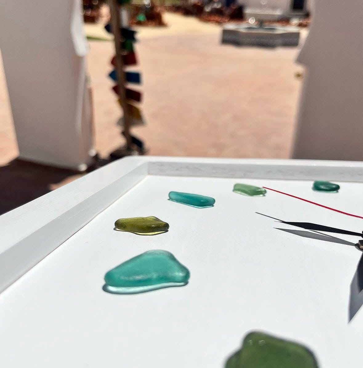 Sea Glass Clock – Handmade Wall Art, Sea Glass Deco, Coastal Wall Art ...