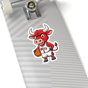 Chicago Bulls Sticker | Chicago Bulls Fan Gift | Vinyl Wall Decal ...