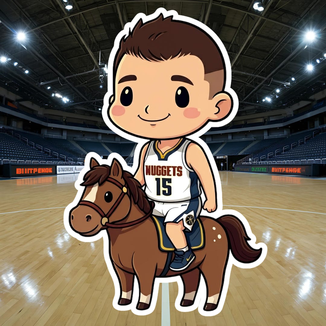 Nikola Jokic Sticker | Jokic Fan Gift | Jokic Horse Racer Vinyl Decal ...