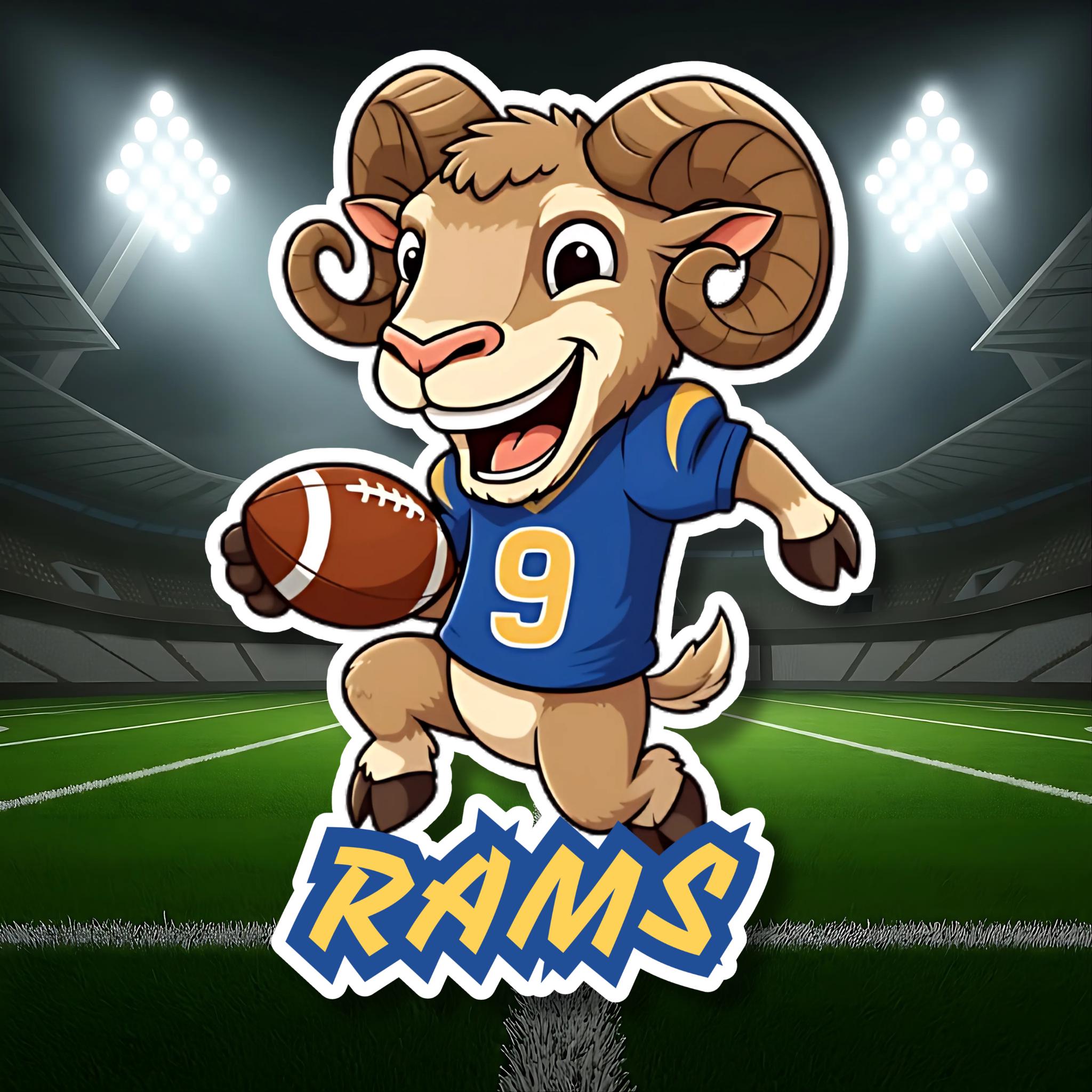 Los Angeles Rams Sticker | LA Rams Fan Gift | Los Angeles Rams Favor ...