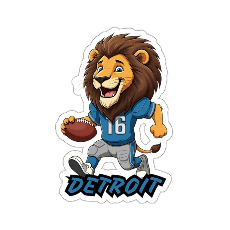 Detroit Lions Sticker | Detroit Lions Fan Gift | Detroit Lions Party ...