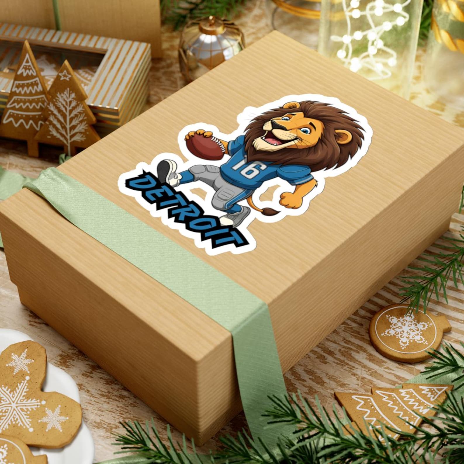 Detroit Lions Sticker Detroit Lions Fan Gift Detroit Lions Party Favor ...