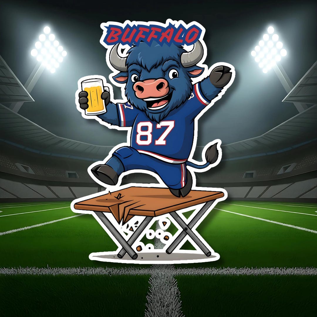 Buffalo Bills Mascot Sticker | Buffalo Bills Fan Gift | Buffalo Bills ...
