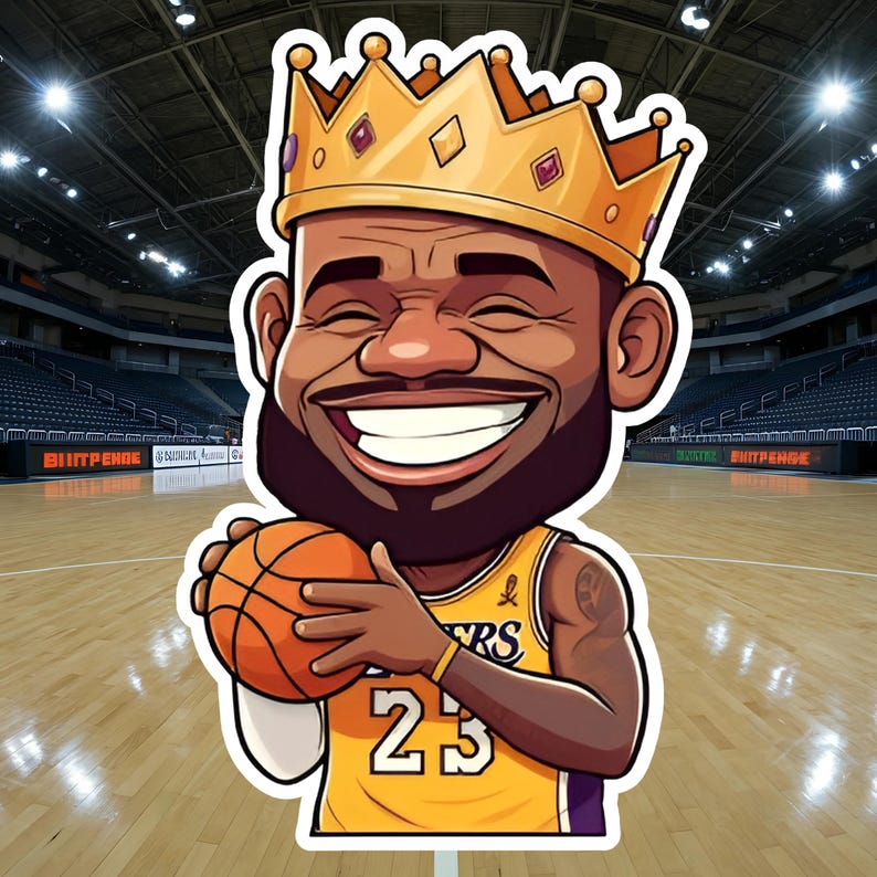 Lebron James Sticker King James Fan Gift Vinyl Wall Decal Los Angeles ...