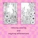 5 Cozy Flowers Coloring Pages for Adults – Digital Prints – Relaxing ...