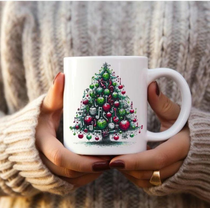 Christmas Carols Music Mug, Popular Christmas Songs, Holiday Season ...