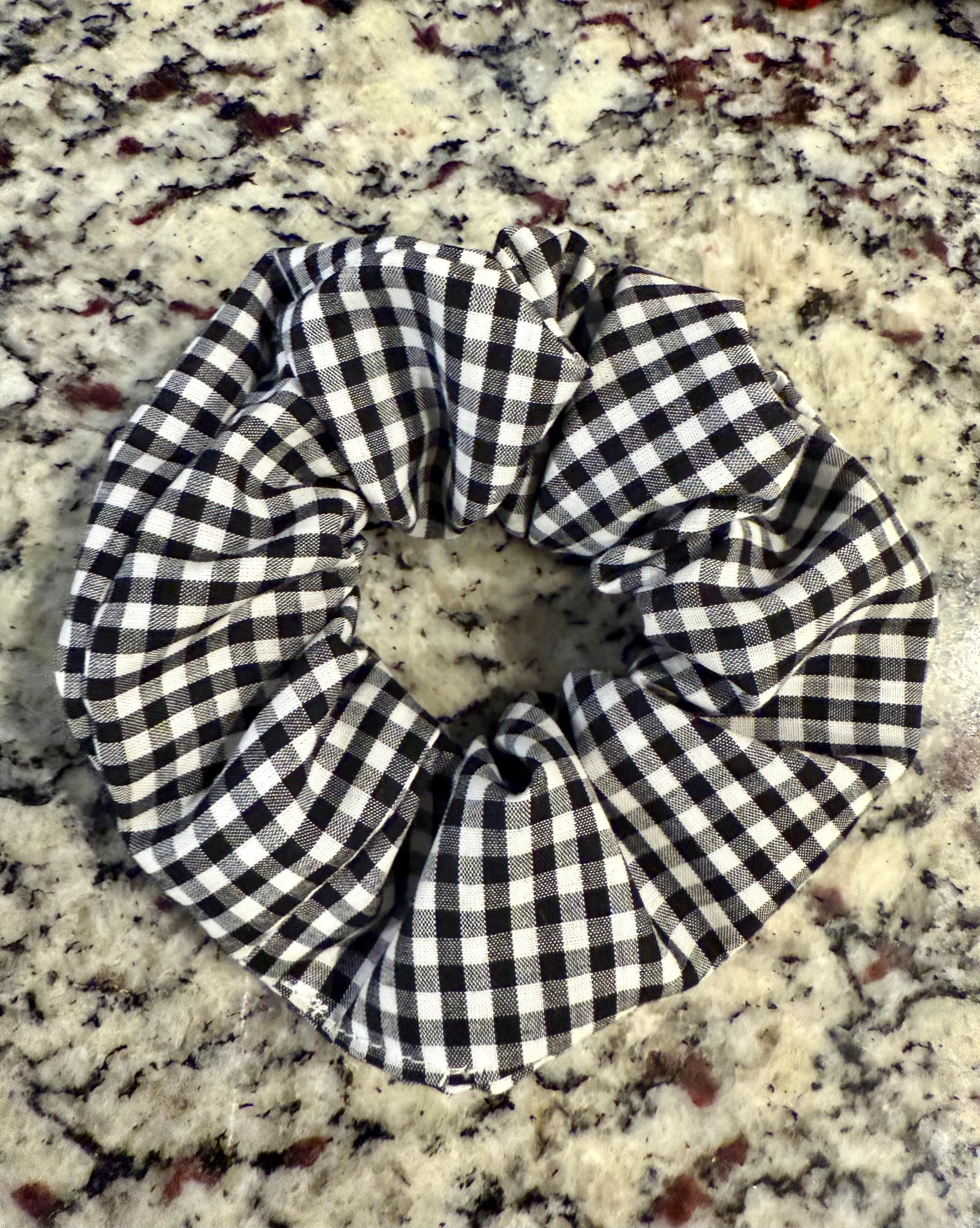 Gingham Hair Scrunchies - Etsy