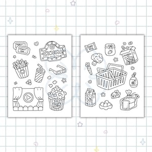 Me Time Coloring Pages, Set 1 of 4, 10 Pages of Cute Simple Doodles ...