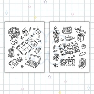 Me Time Coloring Pages, Set 1 of 4, 10 Pages of Cute Simple Doodles ...