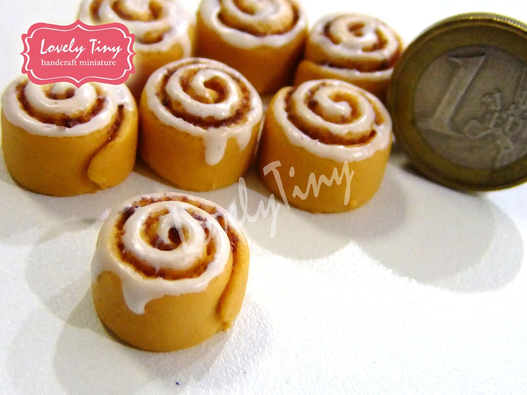 10 Pieces of Miniature Cinnamon Rolls Size 1.8 Cm. Diameter - Etsy