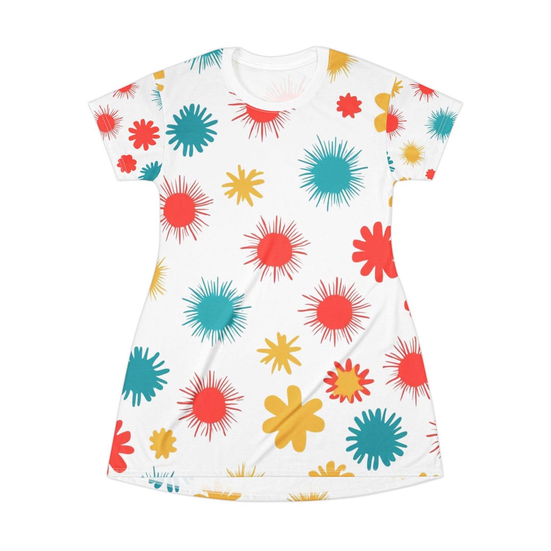 Firework T-shirt Dress, New Year and 4th July Outfit, Celebration Dress ...