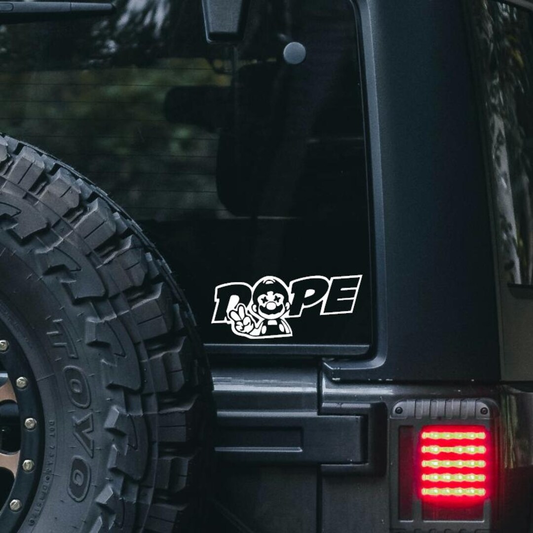 J.e.products 6in DOPE Mario Vinyl Sticker for Trucks, Cars, Laptops ...